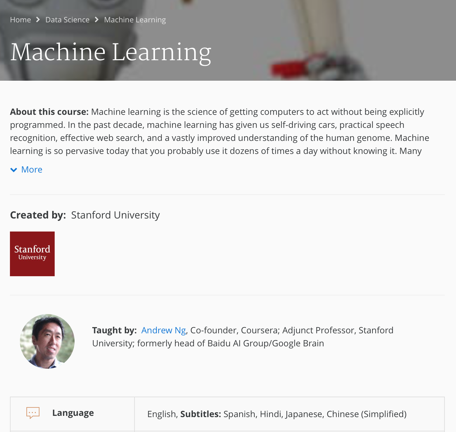 Review Curso de Machine Learning en Coursera Andrew Ng | Aprende ...